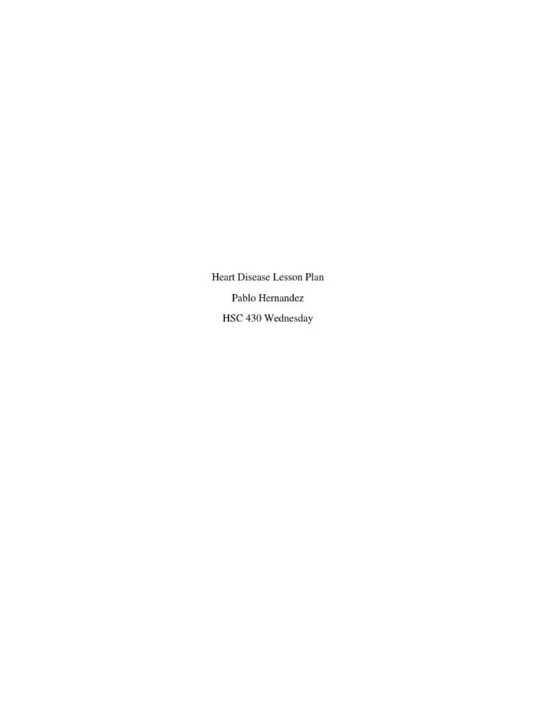 Heart Disease Overview for Students | PDF | Coronary Artery Disease ...