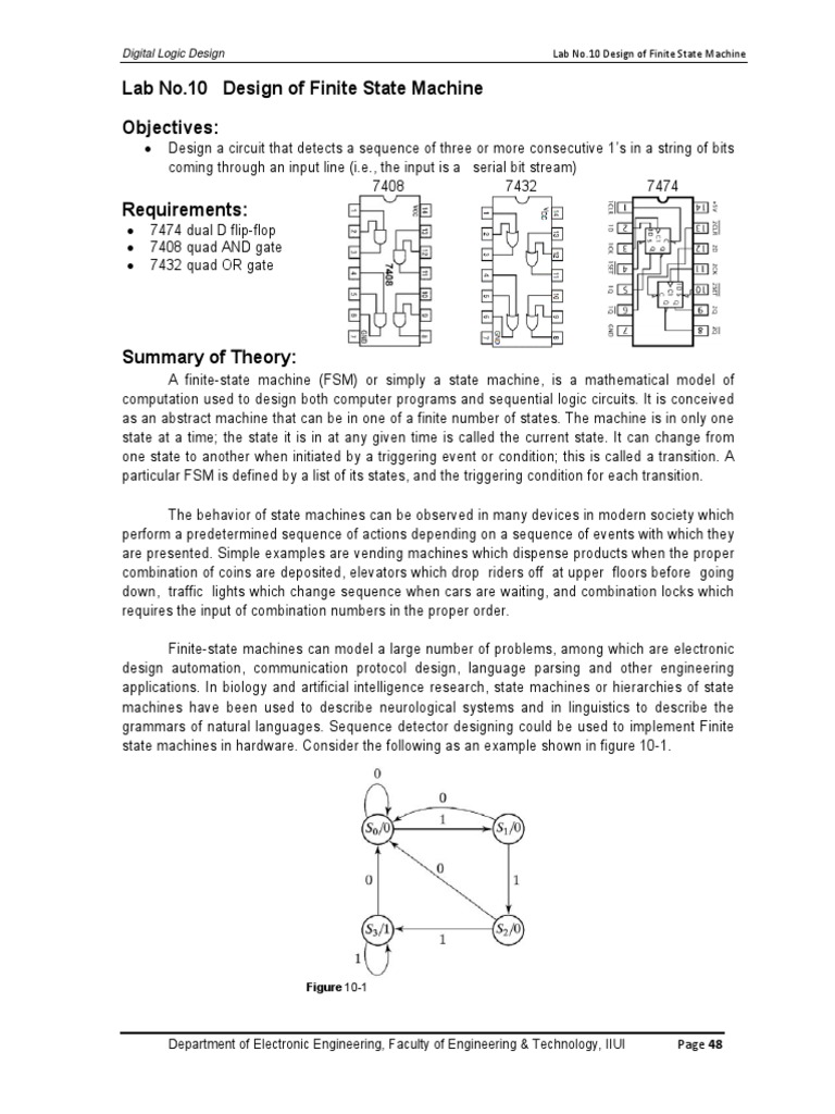 FSM Design for Sequence Detection | PDF | Systems Science | Teaching Mathematics