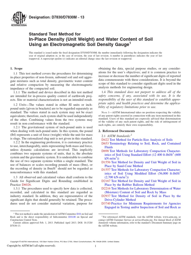 ASTM D 2488-75 -Espanol | Calibration | Density | Prueba gratuita de 30 ...
