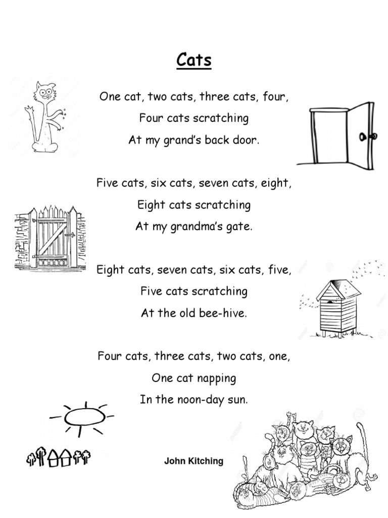 Cats Poem Lang Arts | PDF