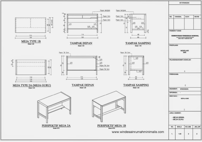 Sketsa Meja | PDF