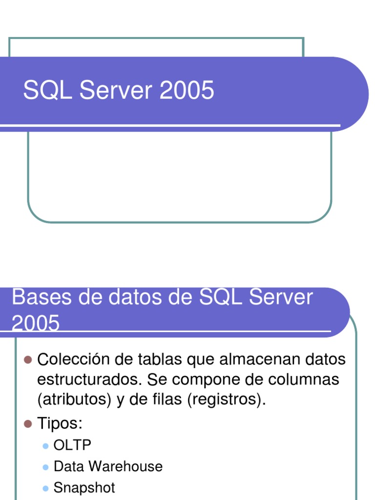 Microsoft SQL Server 2005 (I) | PDF | SQL | Tabla (base de datos)