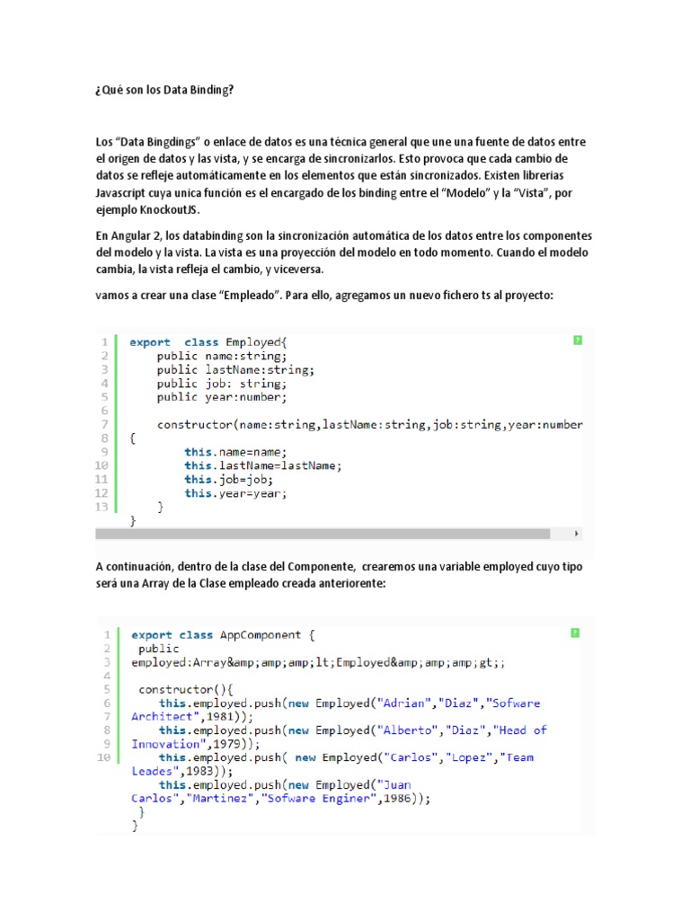 Data Binding | PDF | HTML | Compilador