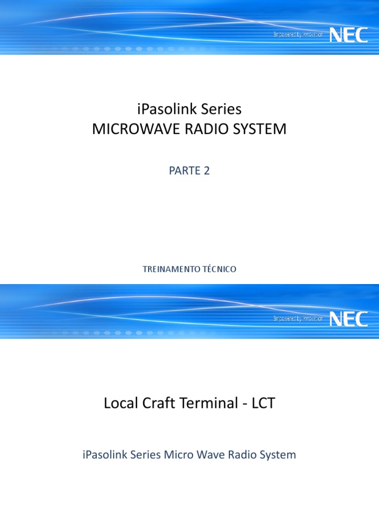 iPasolink Technical Training - Local Craft Terminal Access and Overview ...