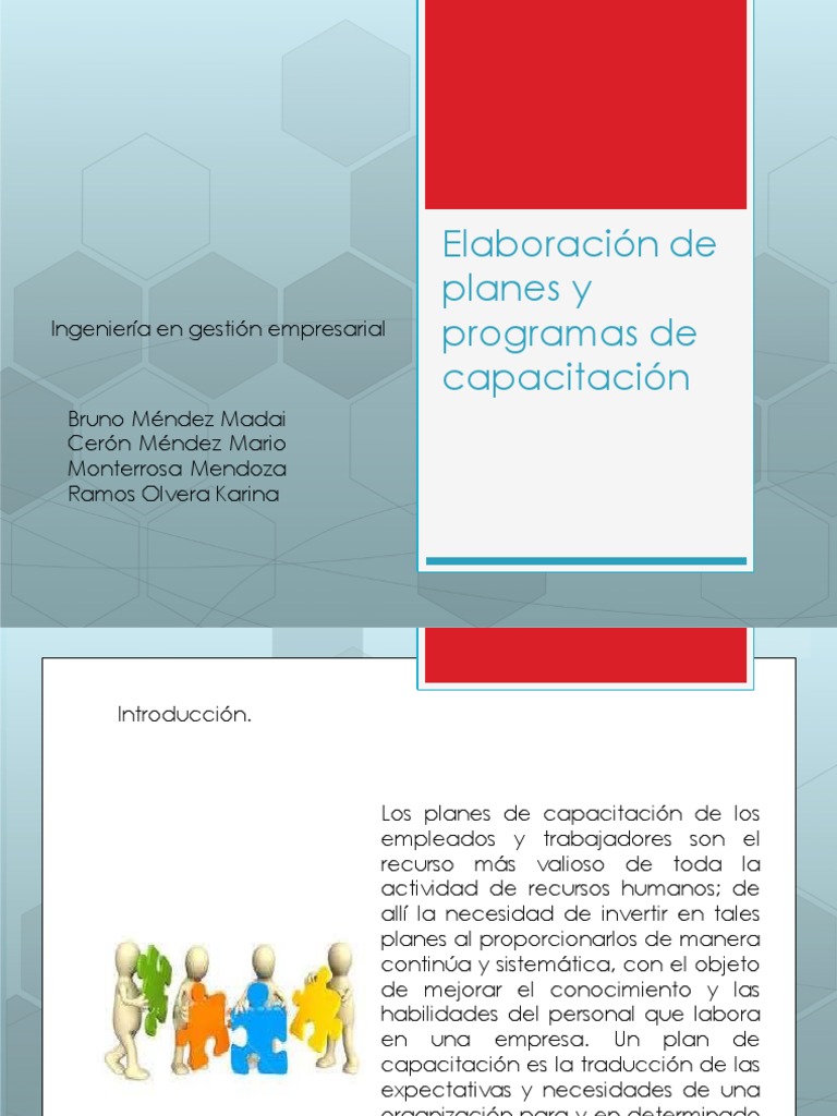 Formato Para Elaborar Un Programa de Capacitación