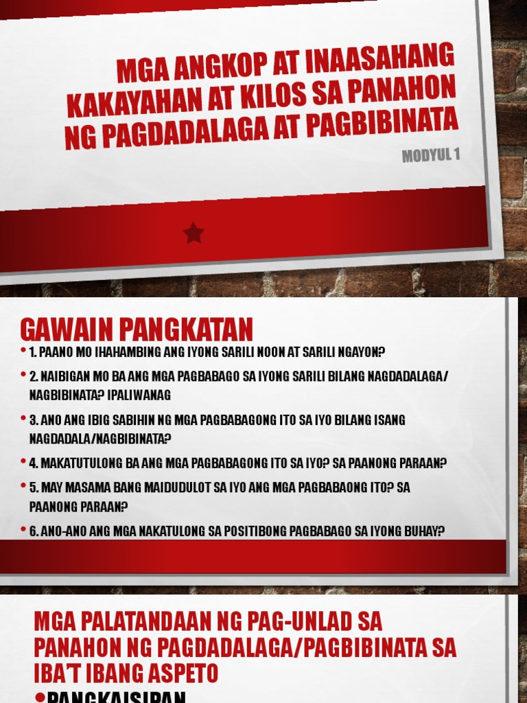 ESP 7 Unit1 Modyul1 | PDF