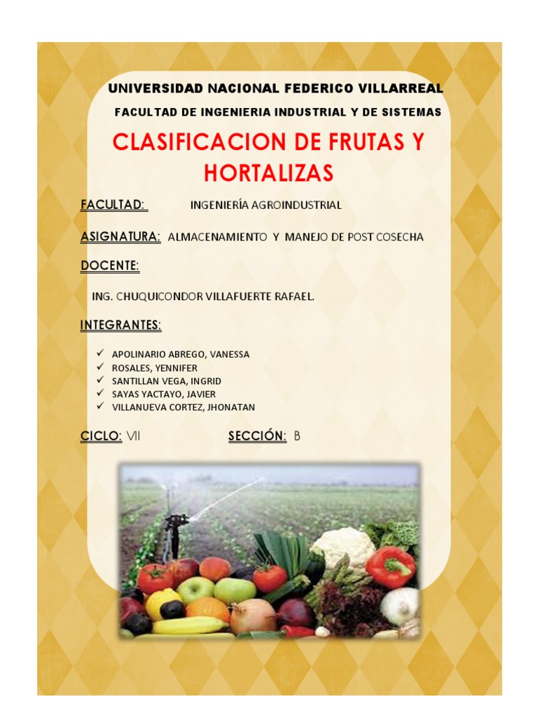 Clasificación de Frutas y Hortalizas | PDF | Mango | Almendra