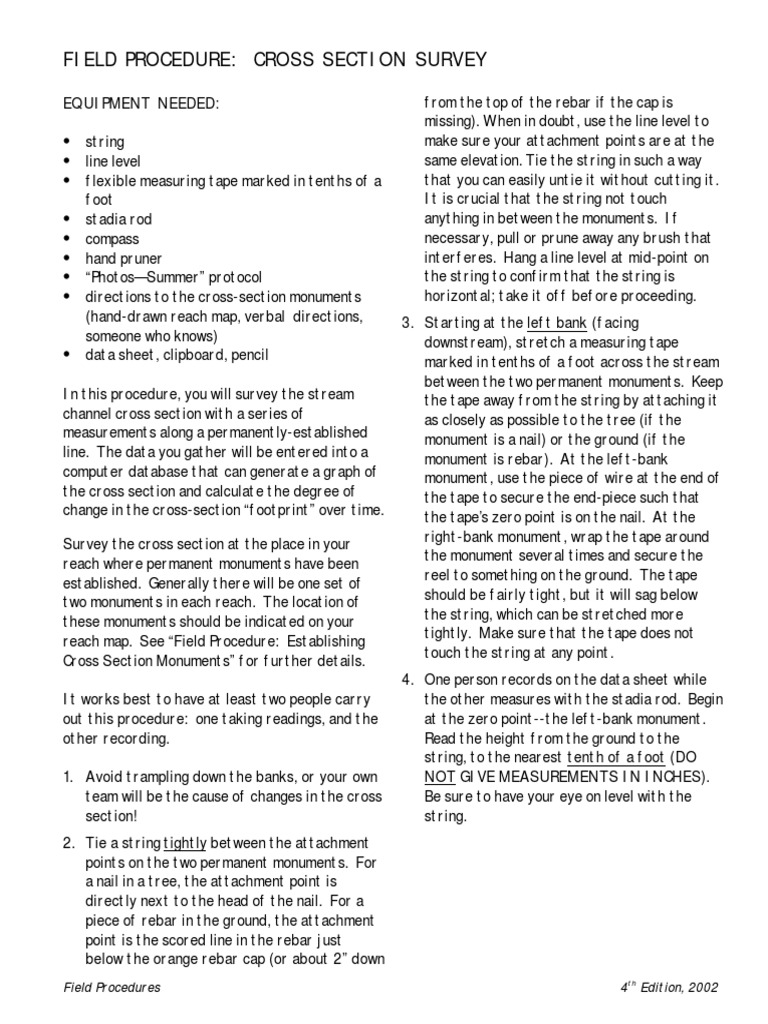 Cross Section | PDF | Surveying | Earth Sciences