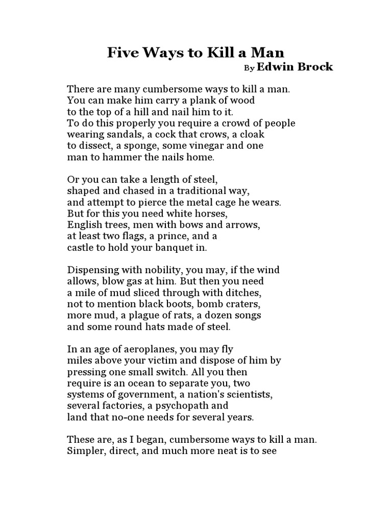 Five Ways To Kill A Man | PDF