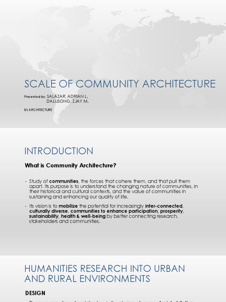 Scale of Community Architecture | PDF | Community | Space