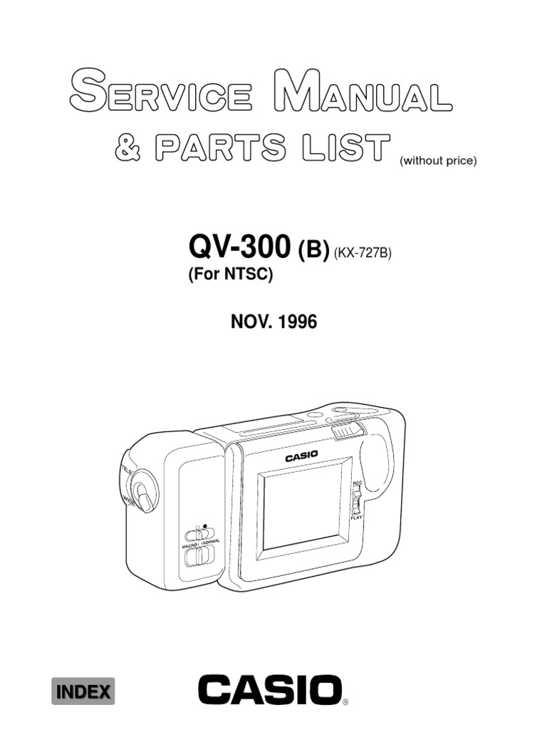 Casio - Digital Camera QV-300 B - Service Manual | PDF | Macro ...