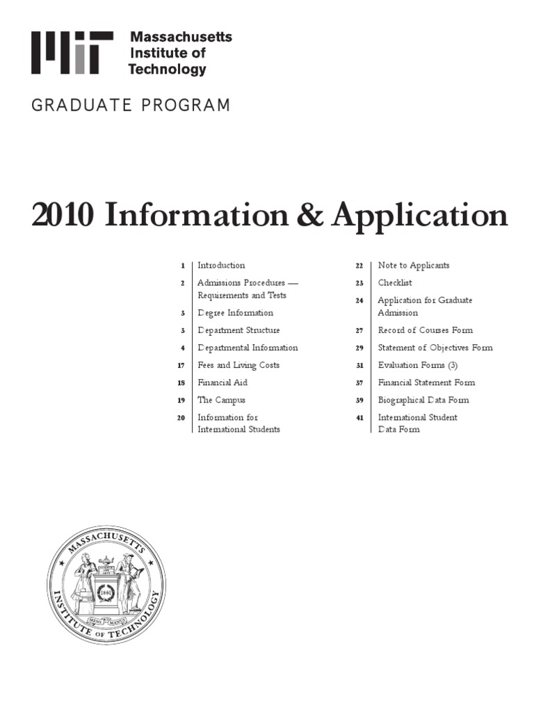 Mit | PDF | Graduate Record Examinations | Academic Degree
