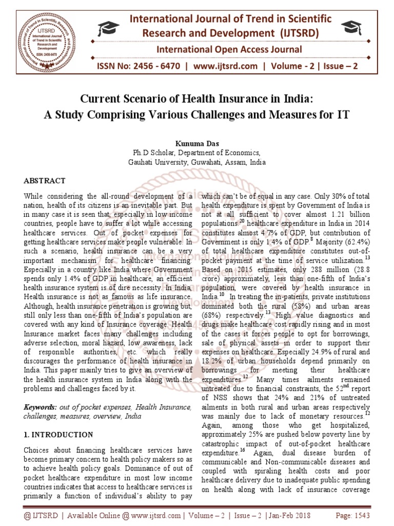 Health Insurance Challenges in India | PDF | Insurance | Adverse Selection