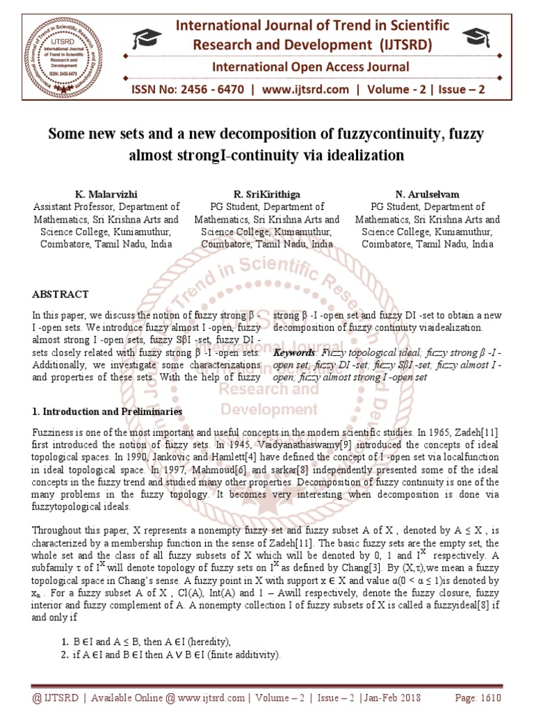Some New Sets and A New Decomposition of Fuzzycontinuity, Fuzzy Almost Strongi-Continuity Via ...
