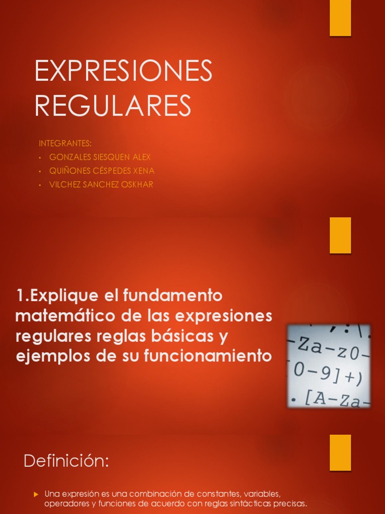Expresiones Regulares
