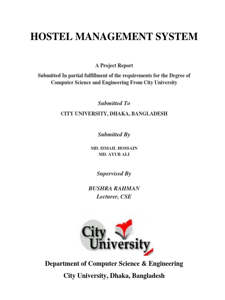 Hostel Management System | Download Free PDF | Feasibility Study | Unit ...