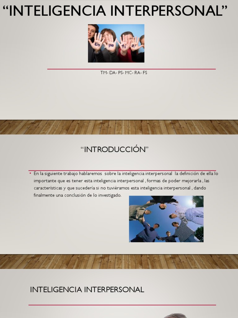 Inteligencia Interpersonal | PDF | Empatía | Liderazgo