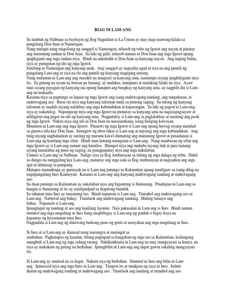 Biag Ni Lam Ang | PDF