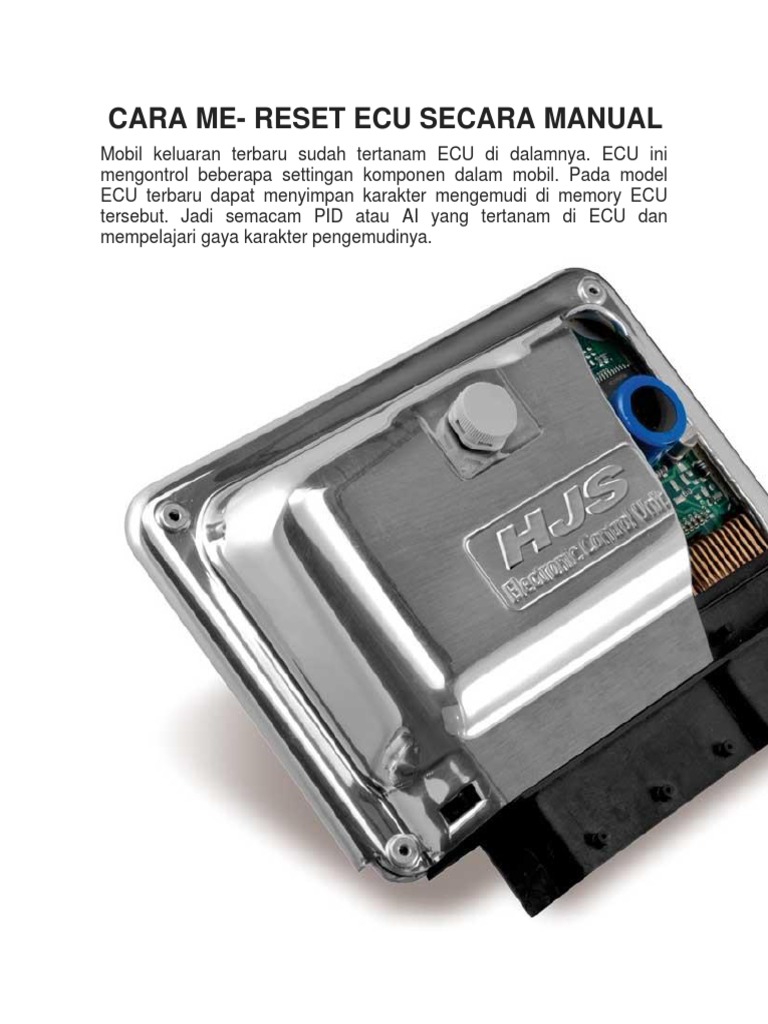 Reset Ecu Manual | PDF
