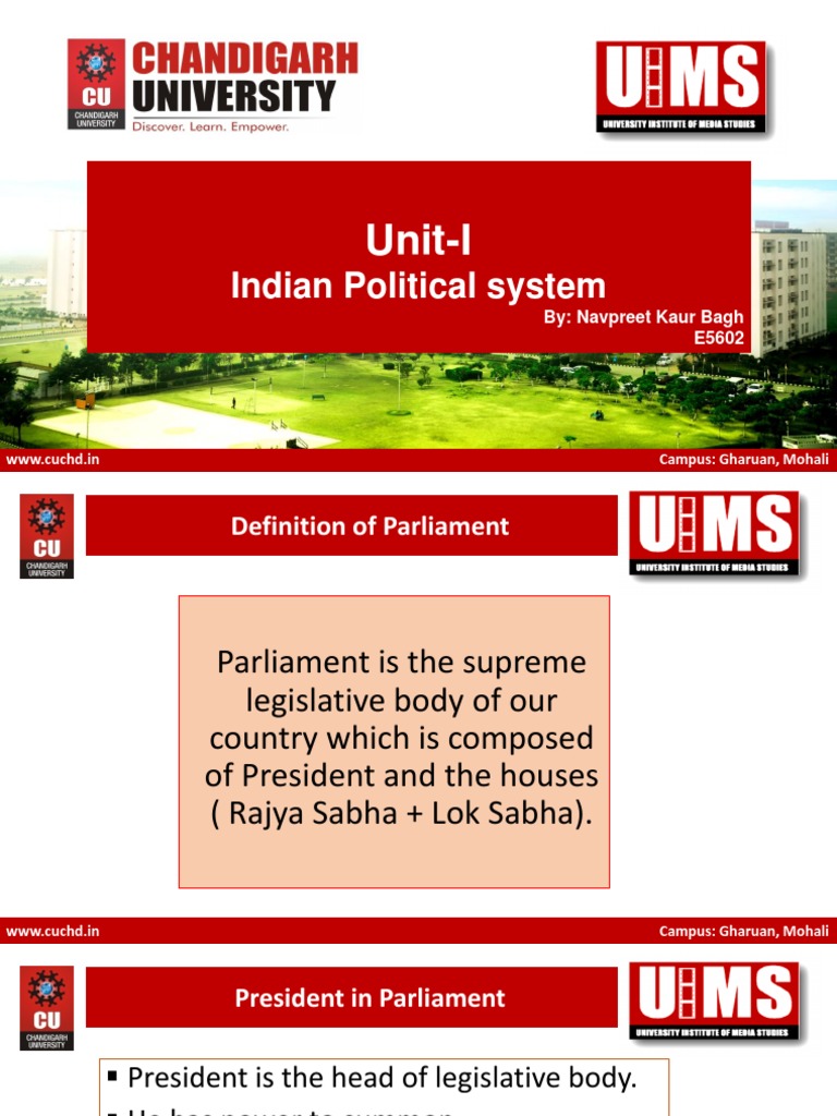Indian Political System | PDF | Separation Of Powers | Public Sphere