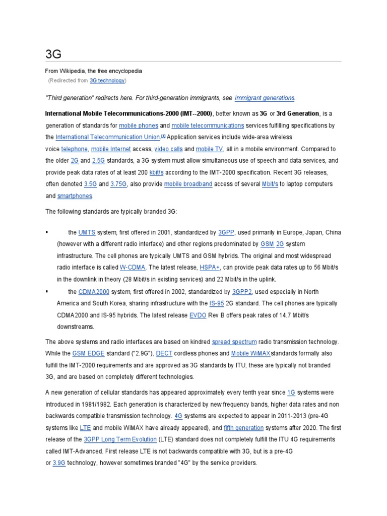 "Third Generation" Redirects Here. For Third-Generation Immigrants, See ...