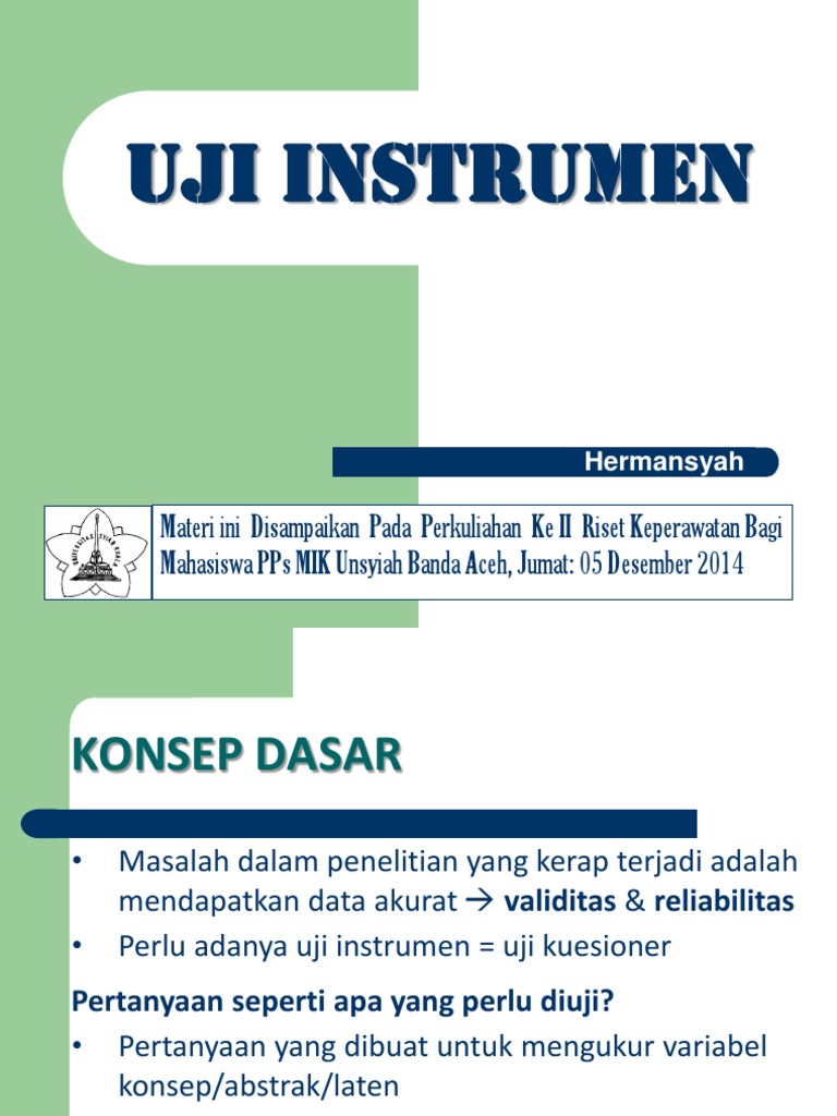 2-Uji Instrumen | PDF | Karier & Perkembangan