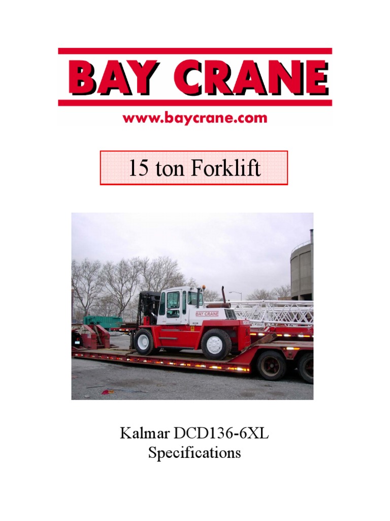 15 Ton Forklift Specification | PDF | Transmission (Mechanics) | Truck