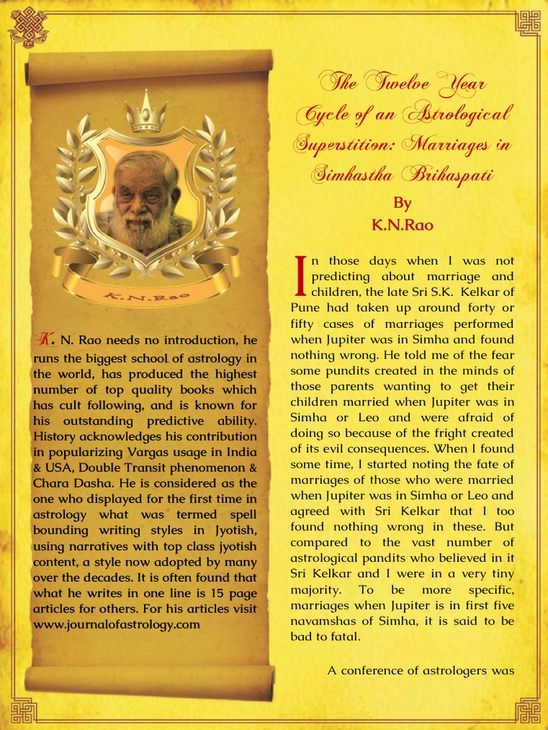By K.N.Rao | PDF | Hindu Astrology | Marriage
