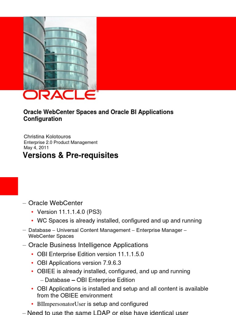 Bi Applications Configuration Pdf Oracle Database Information