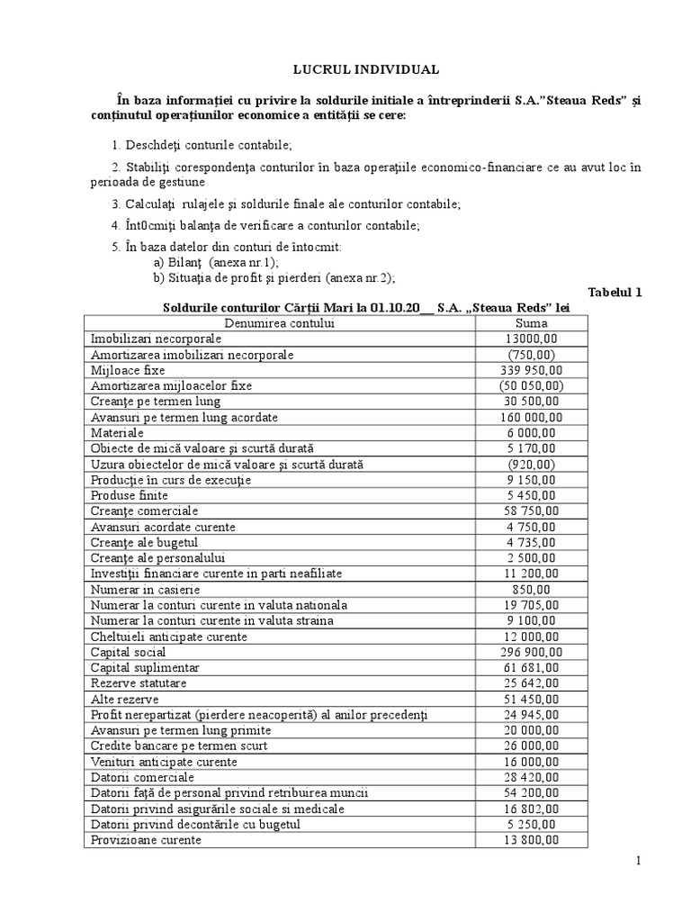 Lucru Individual | PDF