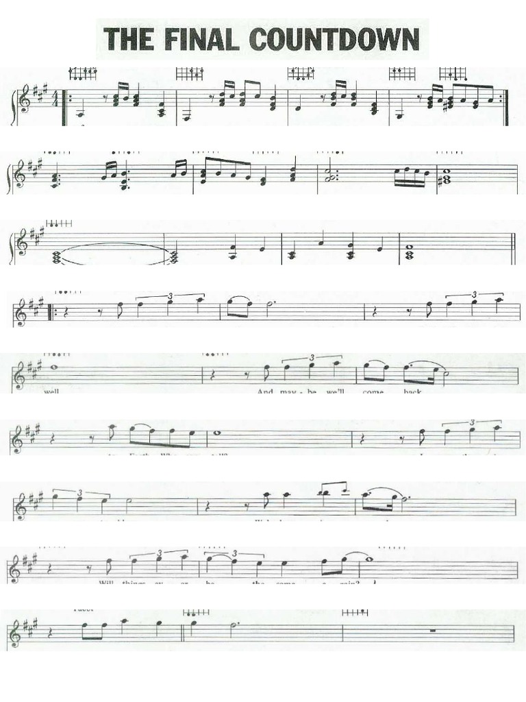 The Final Countdown - Violín | PDF