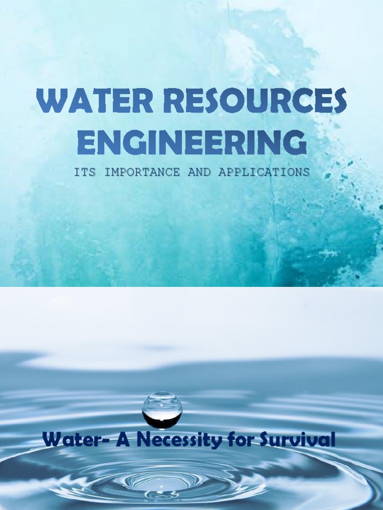 Importance of Water Resources Engineering | PDF | Water Resources ...