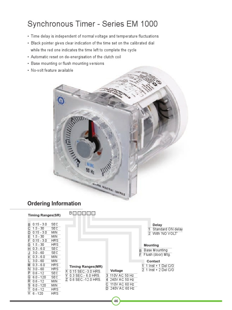 Synchronous Timer Series EM 1000 - GIC INdia | PDF | Electrical ...