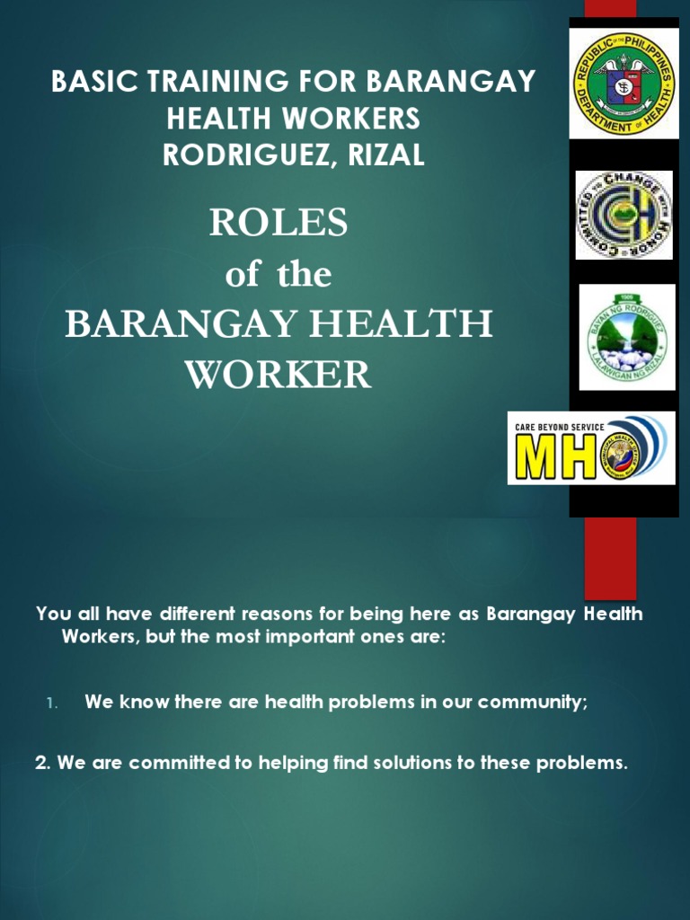 Roles and Responsibilities of Bhws in The Area | PDF | Health ...