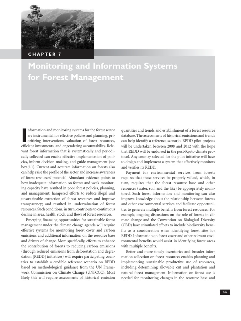 Monitoring and Information Systems For Forest Management | PDF ...