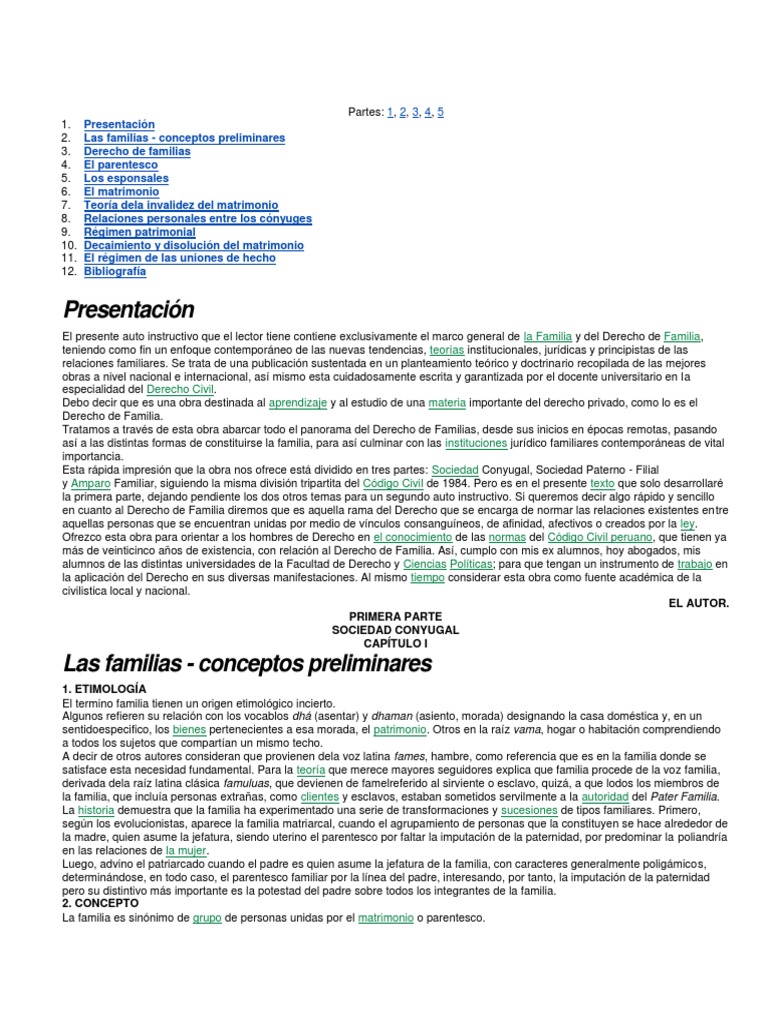 Partes de Una Familia | PDF | Parentesco | Familia