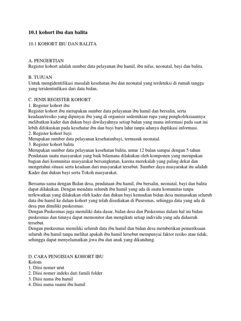 Kohort Ibu | PDF