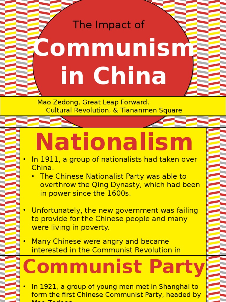 Communism in China Student | PDF | Mao Zedong | Cultural Revolution
