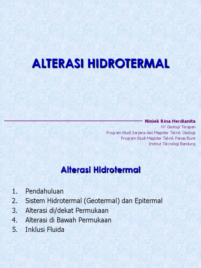 Alterasi Hidrotermal dan Mineralogi | PDF