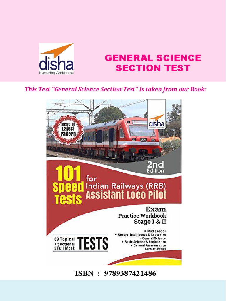 Disha Publication Railways ALP General Science Section Test | PDF ...