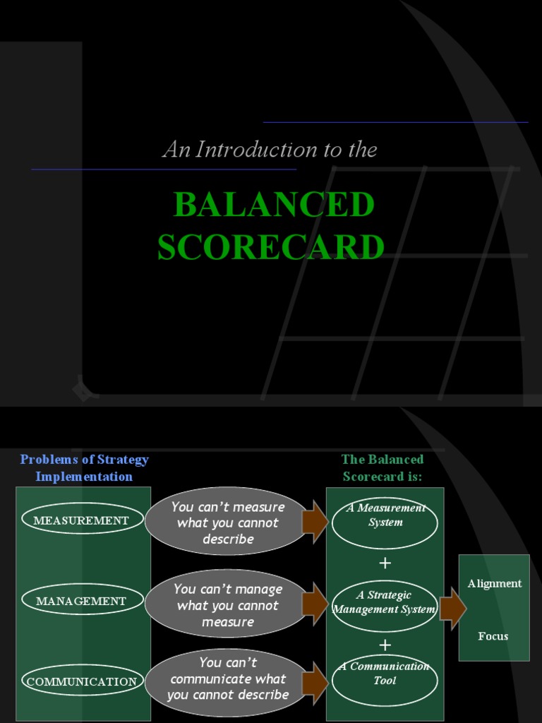 Balanced Scorecard: An Introduction To The | PDF | Marketing ...