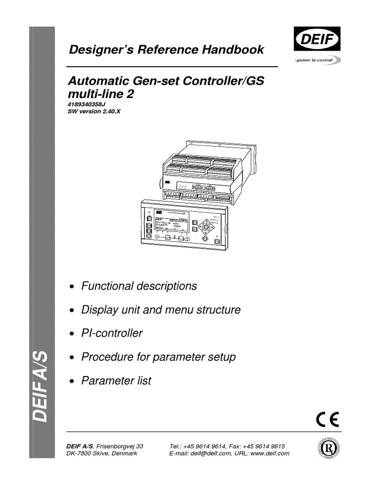 Guide to the Automatic Gen-set Controller/GS Multi-Line 2: A Comprehensive Manual for ...