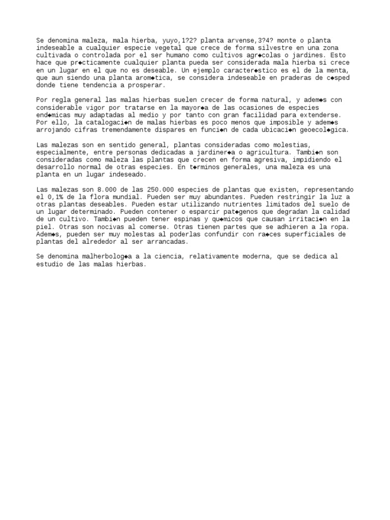 Que Es Maleza | PDF