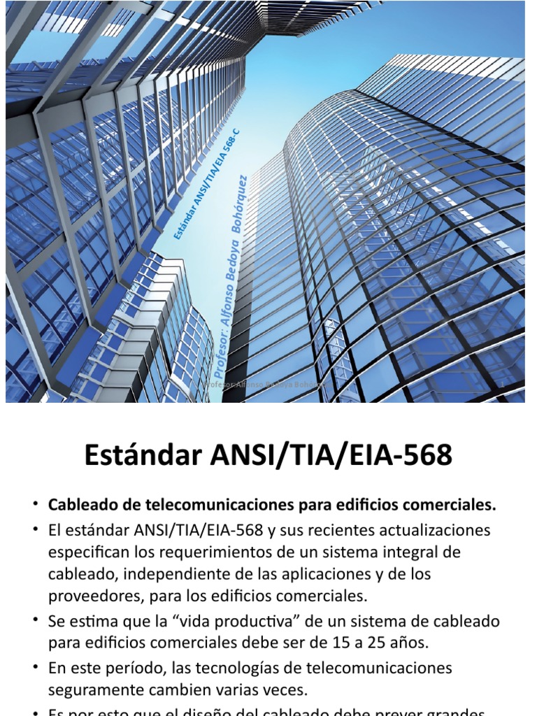 Normas y Estandares de Cableado Estructurado - Ansi Tia Eia 568-C - S | PDF | Estándares ...