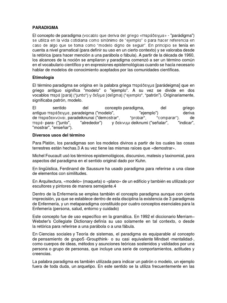 Paradigma | PDF | Paradigma | Science