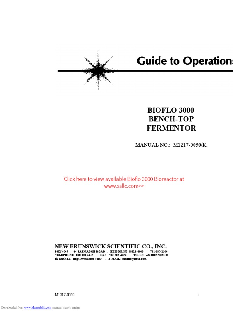 Bioflo 3000 User Manual | PDF | Electrical Connector | Ac Power Plugs ...