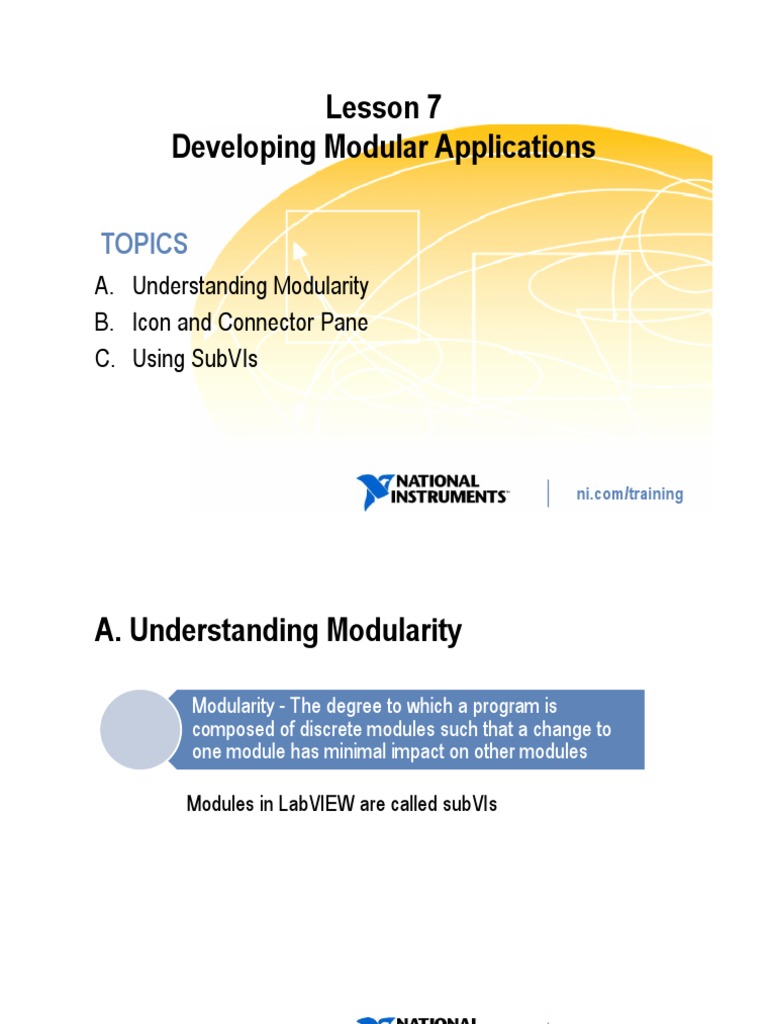 Lesson 7 - Developing Modular Applications | PDF | Icon (Computing ...