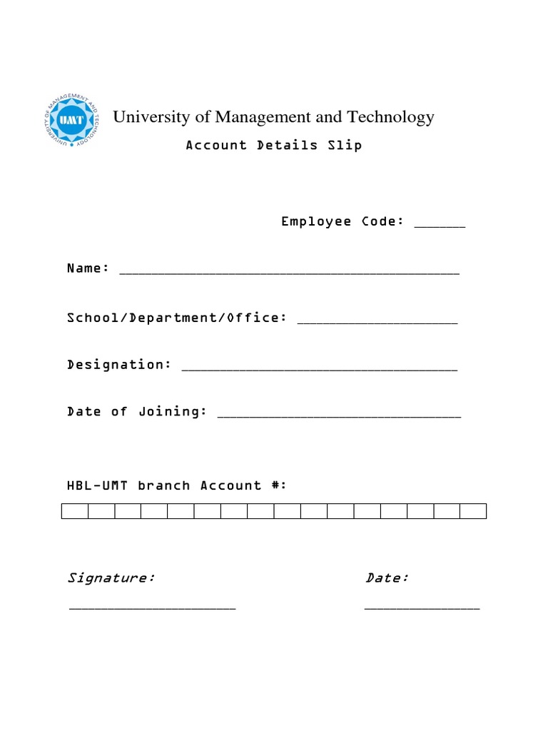 Account Details Form | PDF