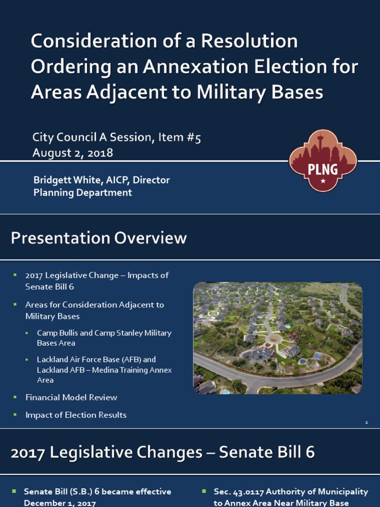 Annexation Presentation PDF | PDF | San Antonio | Land Use