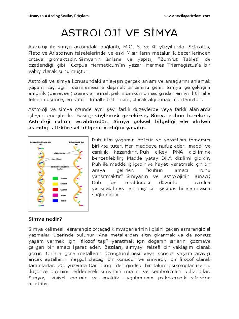 Astroloji Ve Simya | PDF